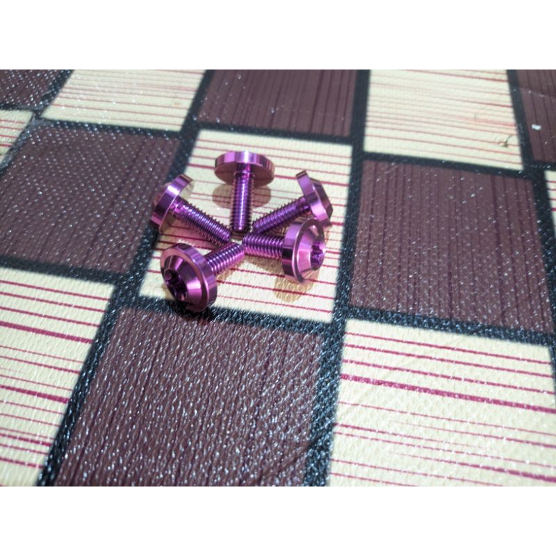 Jual Baut big head baut 10 titanium harga satuan all motor | Shopee ...