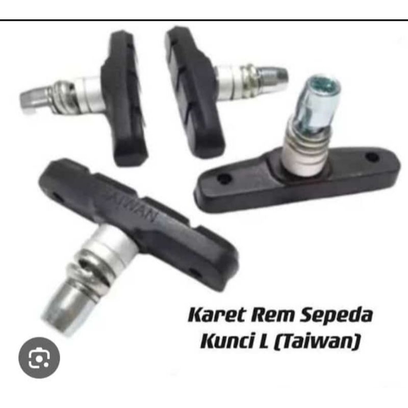 Jual Kampas Rem TAIWAN karet Rem Sepeda Kunci L | Shopee Indonesia