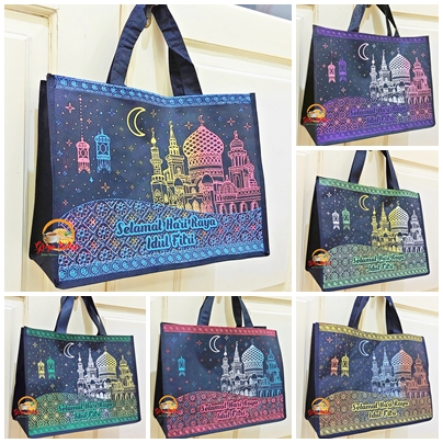 Jual [COD] GRIYA NATURE | Tas Lebaran Idul Fitri Spunbond Miring (SM) JUMBO BESAR Muat Sembako ...