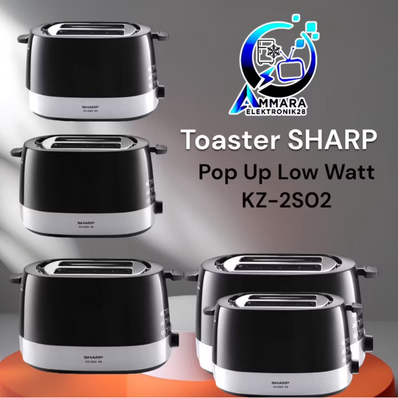 Jual Sharp Toaster Pop Up Roti Low Watt KZ 2S02 BK / Pemanggang Roti ...