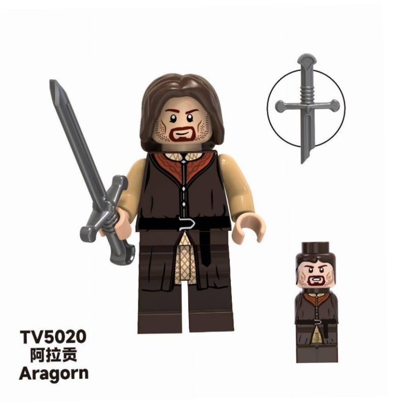 Jual Mini Action Figure Aragorn Lord Of The Rings Brick Mainan Rakit ...
