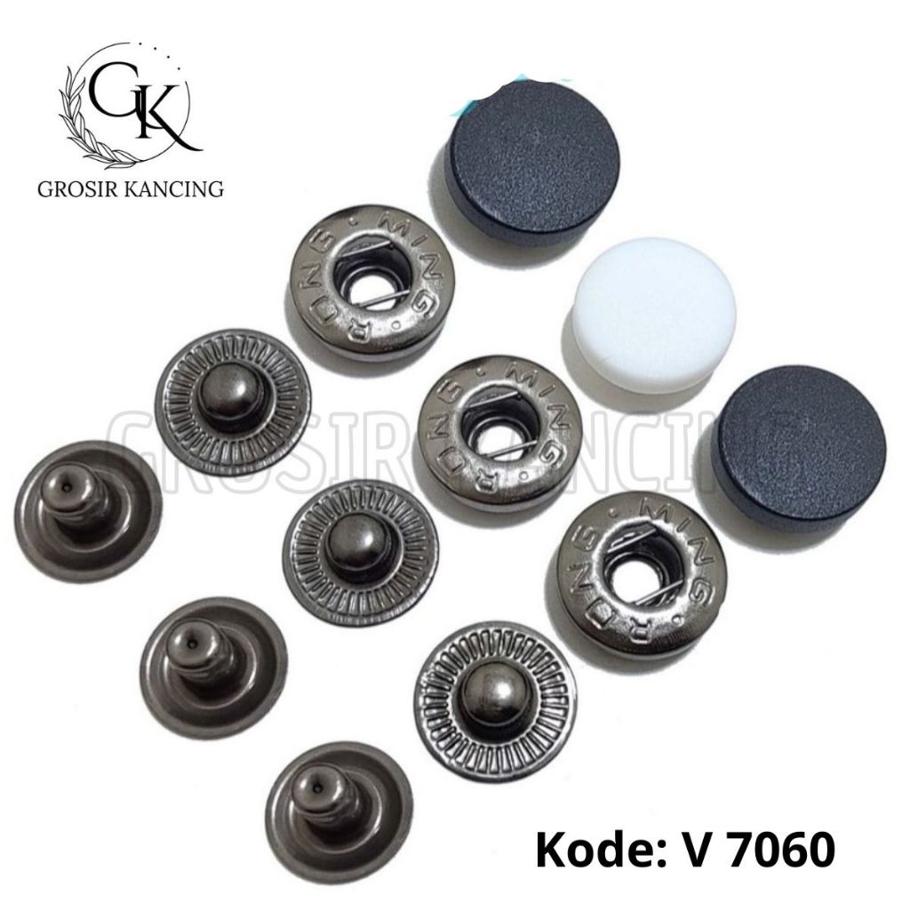 Jual KANCING CETET JAKET SNAP BUTTON JEPRET BESI V 7060 KEPALA PLASTIK ...