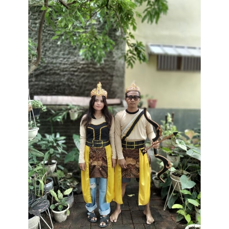 Jual kostum tari wayang orang, kostum Arjuna, kostum srikandi | Shopee ...