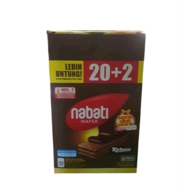 Jual RICHOCO NABATI COKLAT WAFER BOX ISI 20 5g | Shopee Indonesia
