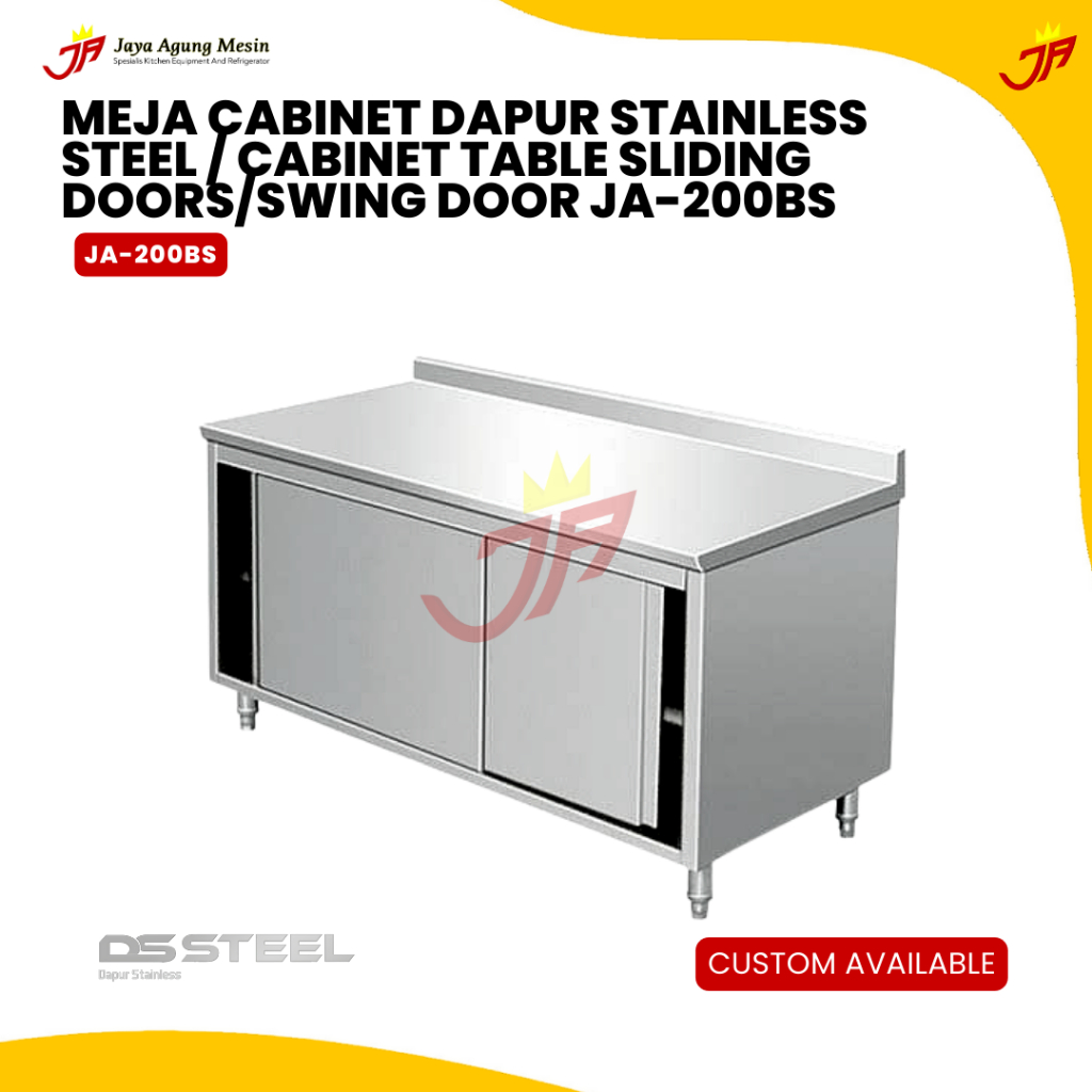 Jual Meja Cabinet Dapur Stainless Steel / Cabinet Table Sliding Doors ...