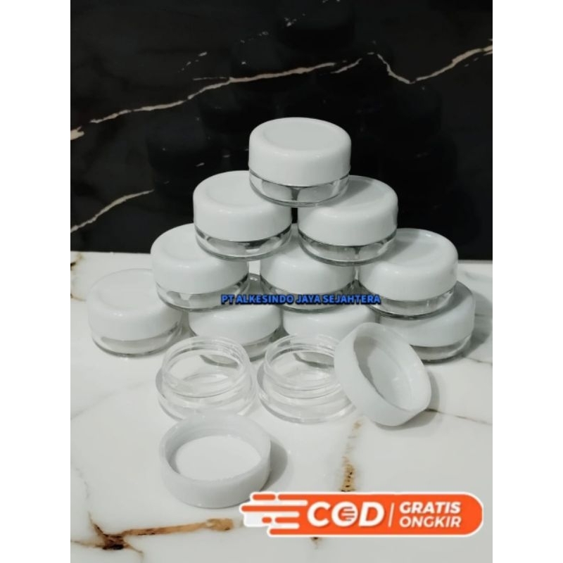 Jual Pot Cream 5 gram - Pot Jar 5 gr / kemasan kosmetik 5gr isi 25 pcs ...