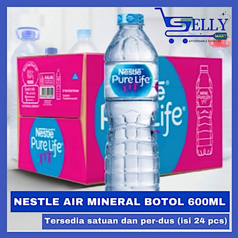 Jual NESTLE AIR MINERAL BOTOL 600ML ISI 24 PCS (SATUAN DAN DUS ...
