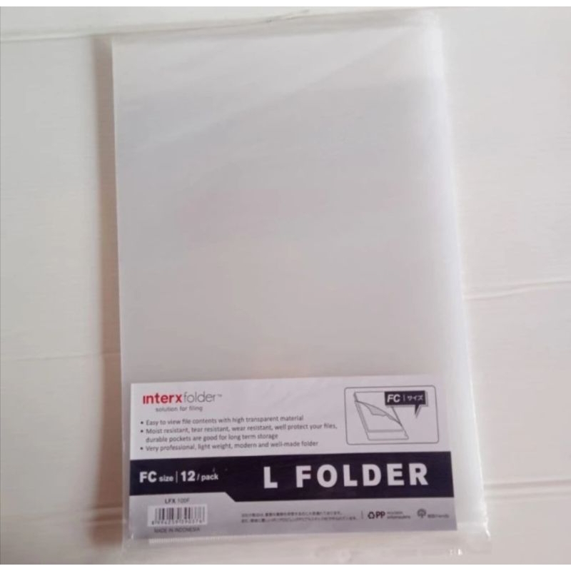 Jual map L plastik folio (f4)inter x folder pak 12 pcs | Shopee Indonesia