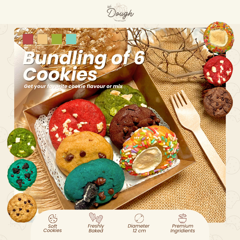 Jual [BUNDLING GET 6 COOKIES] Soft Baked Premium Cookies by ...