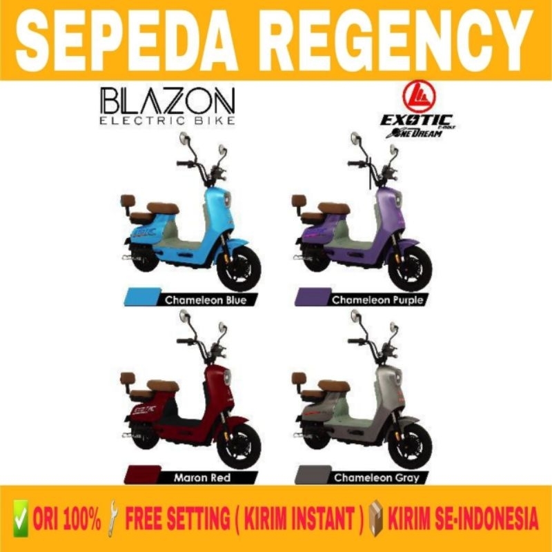 Jual Sepeda Listrik EXOTIC BLAZON Electric Bike 500 Watt | Shopee Indonesia
