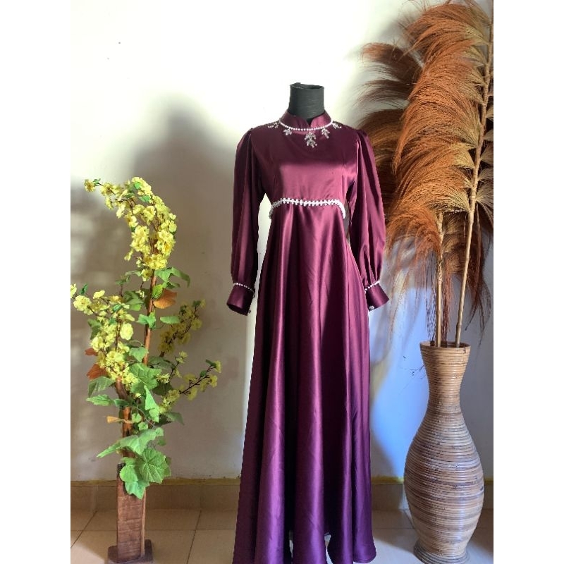 Jual Bella dress gamis klok mayung modern | Shopee Indonesia
