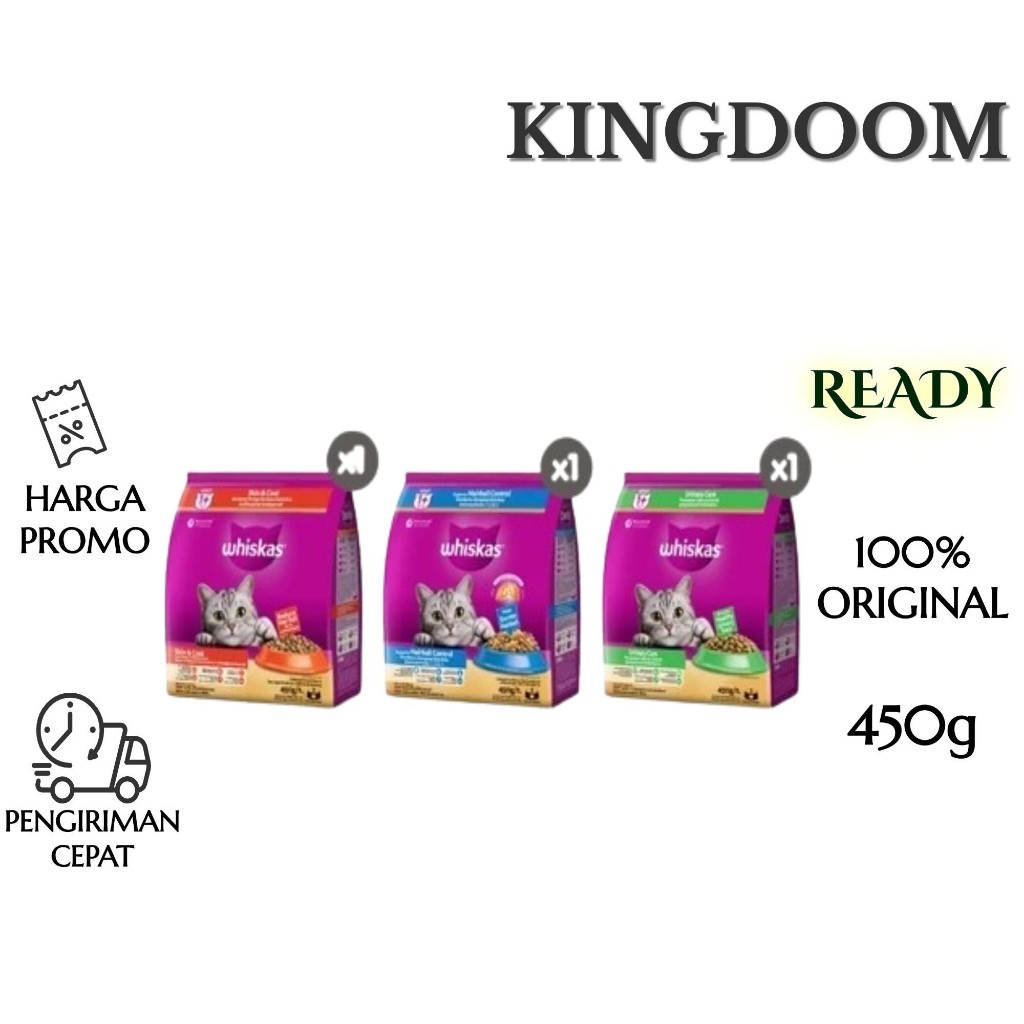 Jual WHISKAS Fungsional Makanan Kucing Kering Urinary Care dan Skin ...