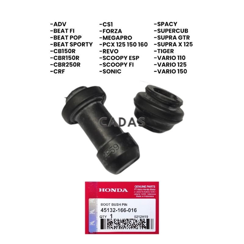 Jual Karet Booth Depan Karet Boot Kaliper Honda Adv Beat Cbr150r Cbr250RR Pcx Revo Scoopy Sonic ...