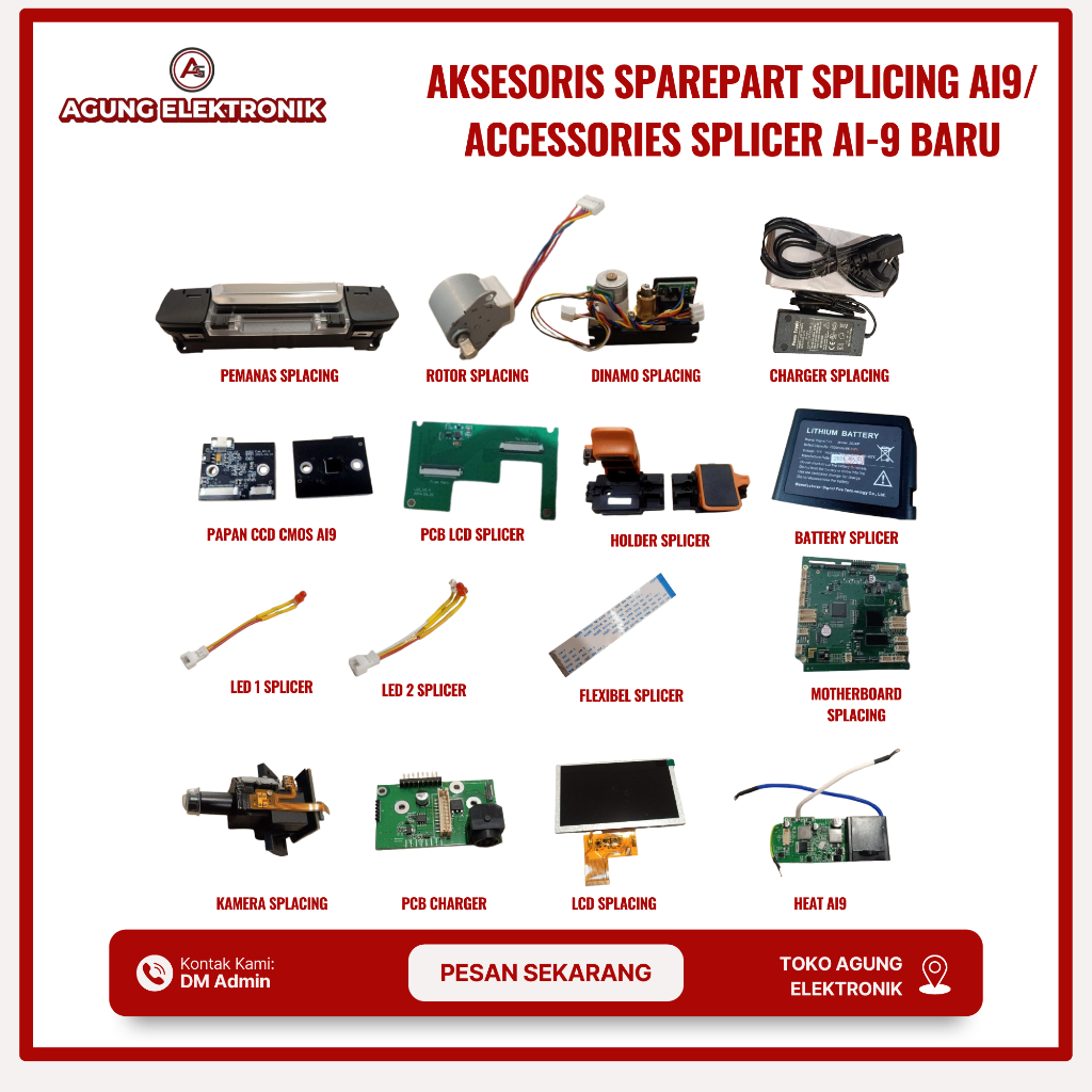 Jual AKSESORIS SPAREPART SPLICING AI9/ ACCESSORIES SPLICER Ai-9 BARU ...