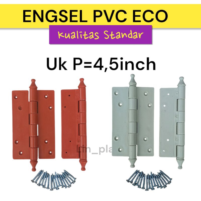 Jual ENGSEL PLASTIK PVC ECO | UK PANJANG 4.5"INCH | ENGSEL PINTU KAMAR ...