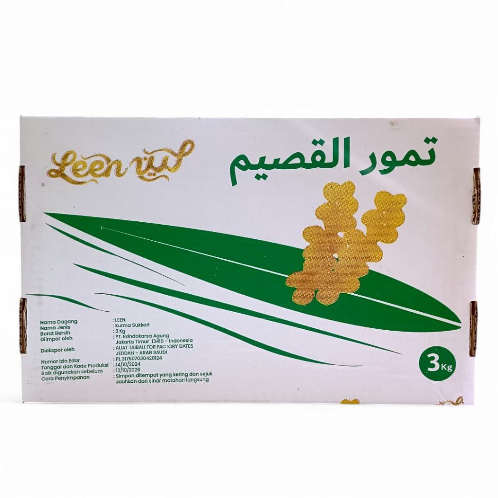 Jual Kurma Sukari 3kg LEEN - Kurma Sukari Leen kurmanya masih fresh dan ...