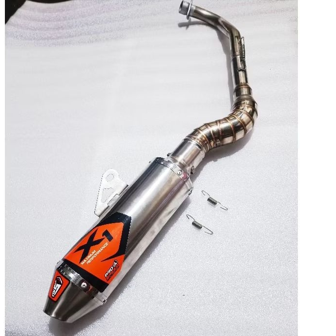 Jual X1 Pipe canister conical open specs exhaust pipe for Wave 125 Xrm ...
