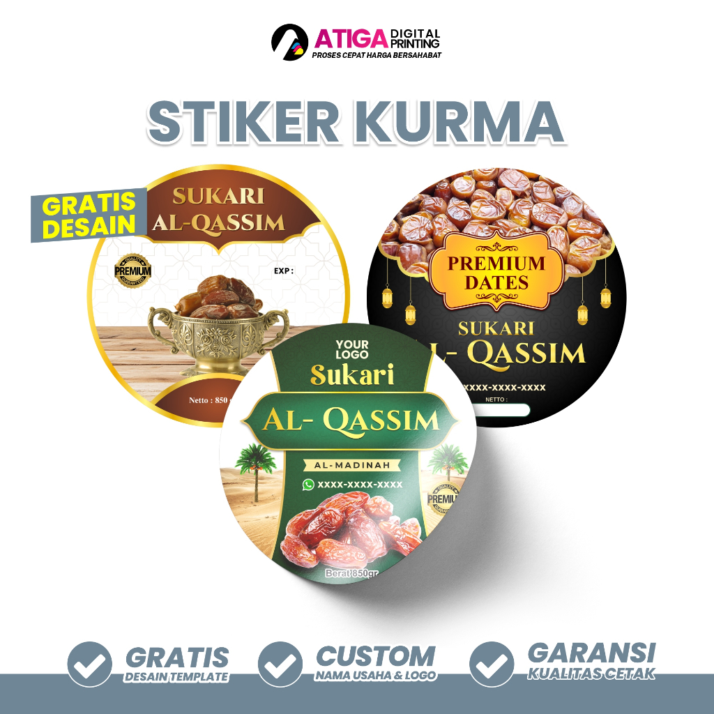 Jual Stiker Kurma - Sticker Kurma Sukari Stiker Khalas, Ajwa Madinah ...