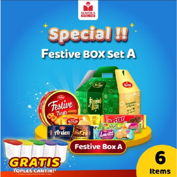 Jual Hampers set Festive A&B Biskuit & Snacks by Mayora | Shopee Indonesia