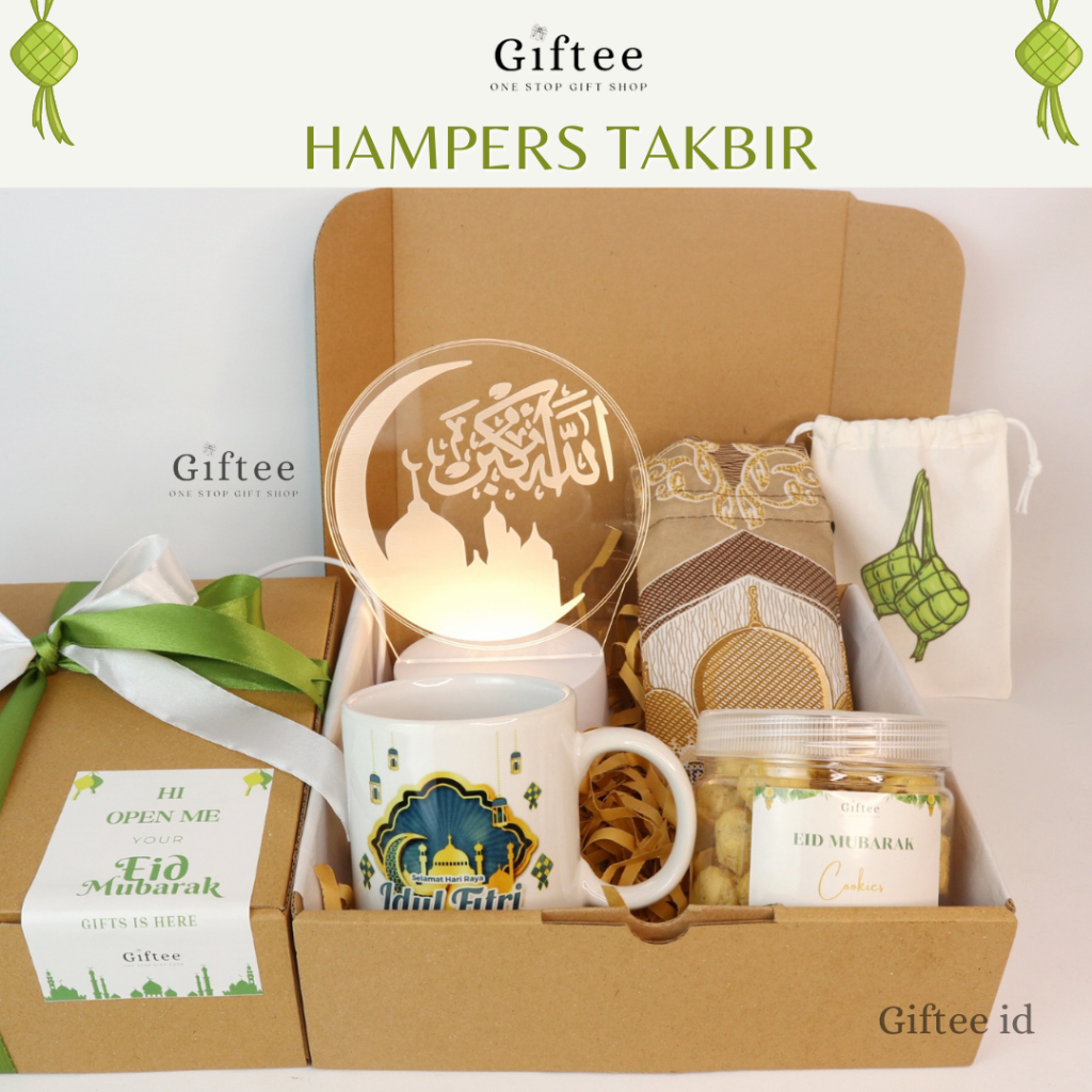 Jual HAMPERS LEBARAN TAKBIR MUG SNACK LAMPU HIAS LED POUCH SNACKS GELAS ...