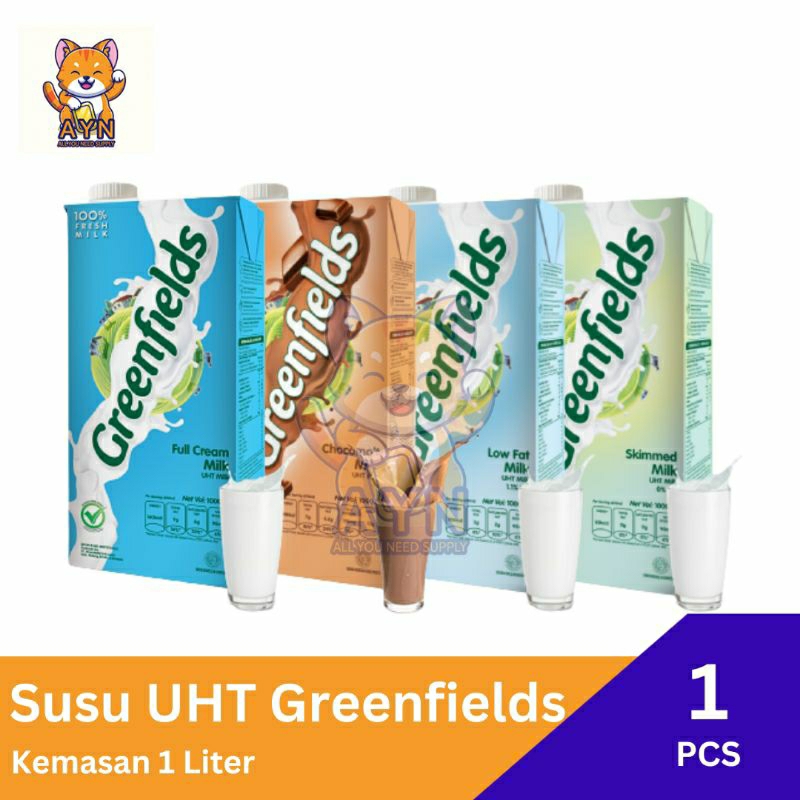 Jual Susu UHT Greenfields 950 ml / 1 liter / 1000 ml | Shopee Indonesia