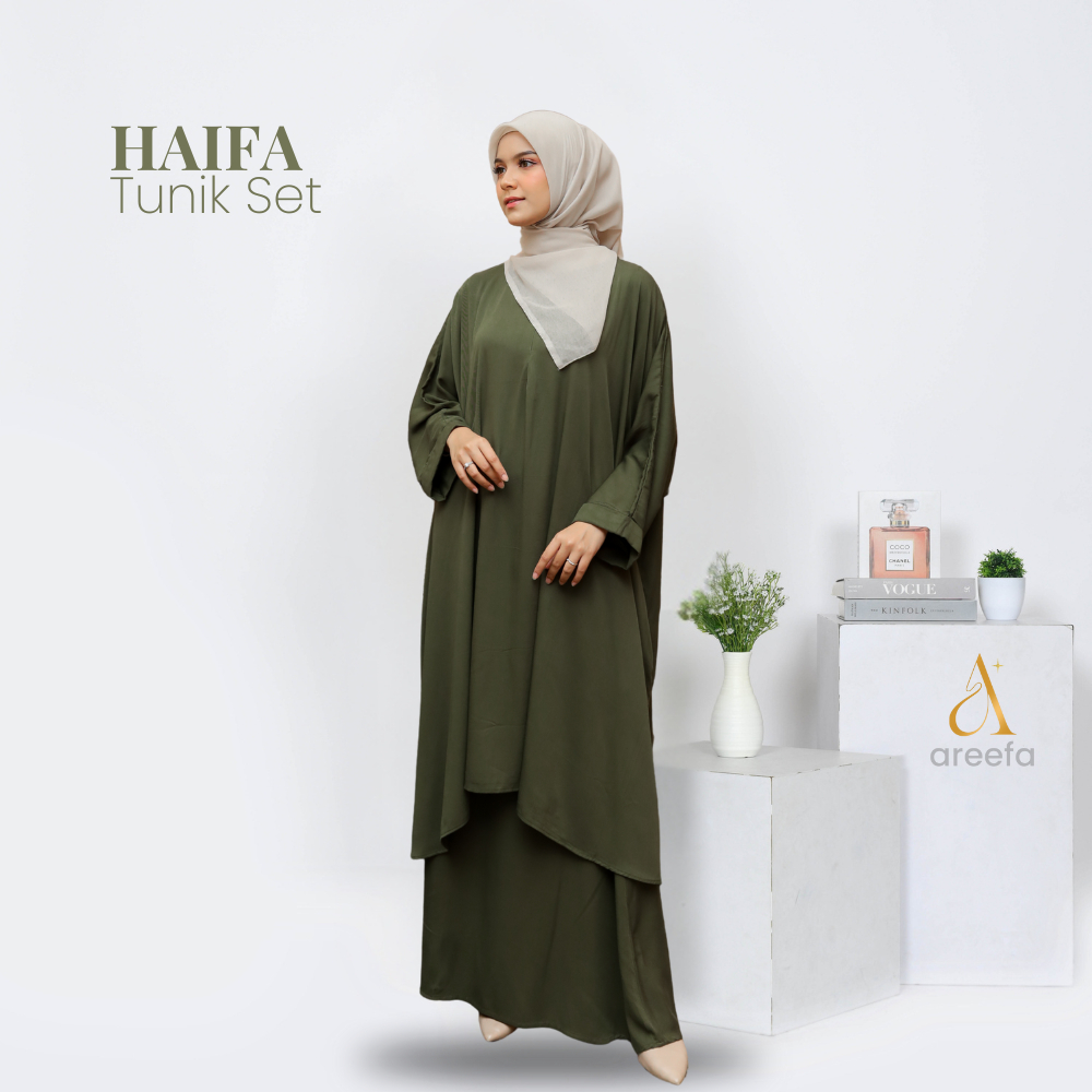 Jual Areefa - One Set Rok Dan Atasan Setelan Tunic Wanita Remaja Raya ...