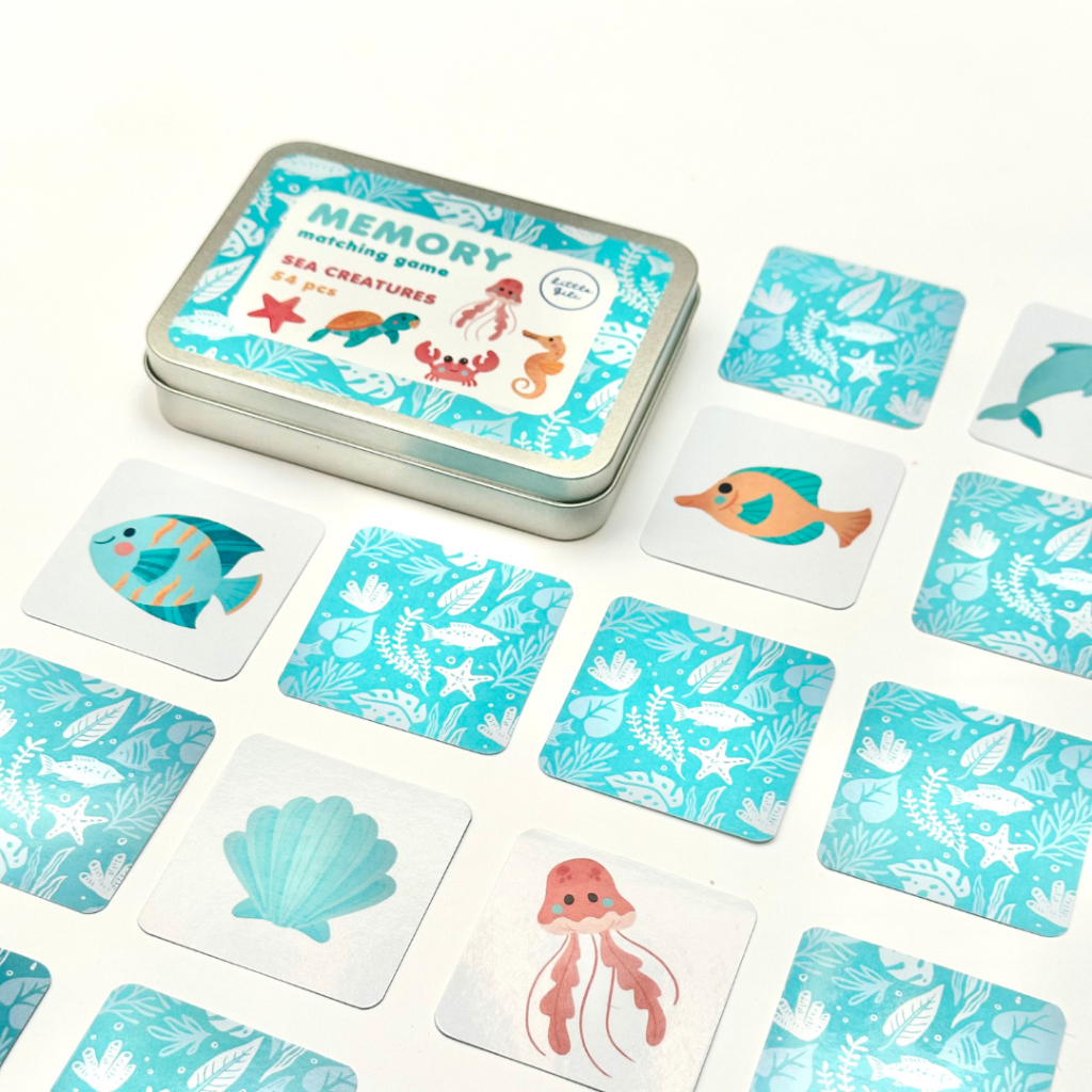 Jual Memory Game Matching pairs SEA CREATURES Hewan Laut 54pcs, Mainan ...