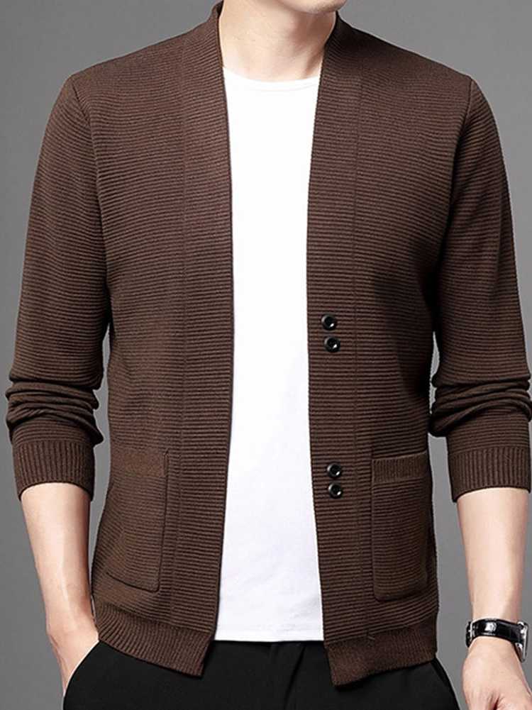 Jual Cardigan Rajut Pria Casual Lengan Panjang Cotton Rajut Halus ...