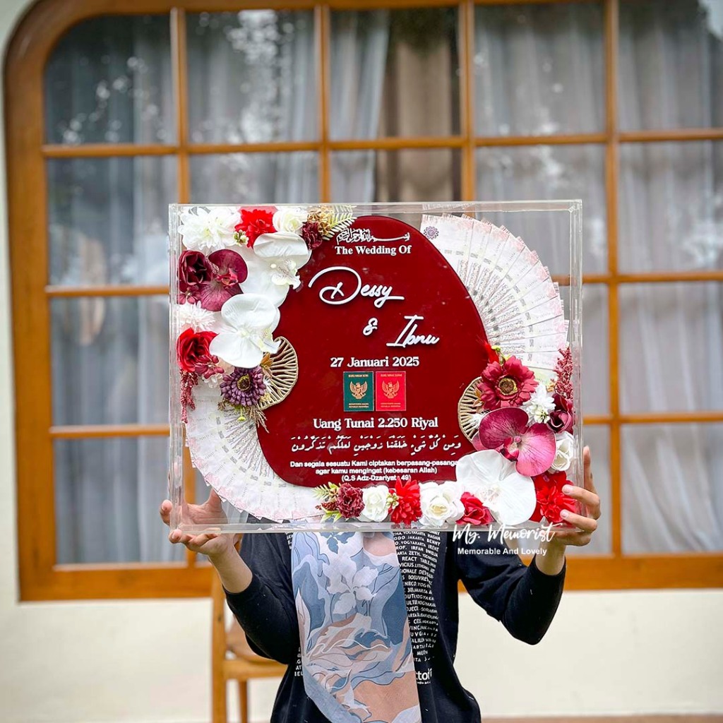 Jual Mahar Botanique/ mahar Pernikahan bunga rustic frame akrilik ...