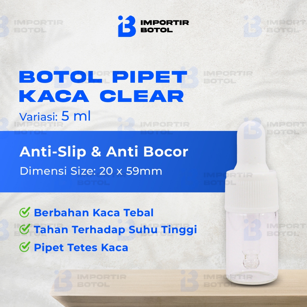 Jual IMPORTIR BOTOL Botol Pipet Kaca Bening 5ML / Pipette Clear Glass ...