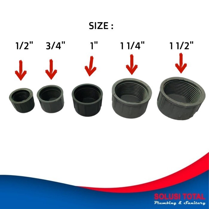 Jual Dop Drat Dalam PVC 1/2 Inch Dop/Cap drat 1/2" LOKAL | Shopee Indonesia