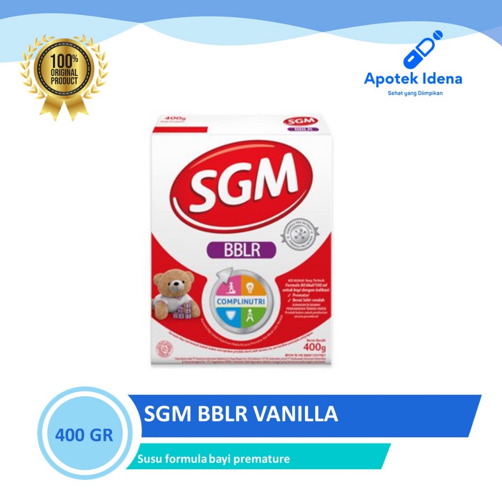 Jual SGM BBLR RASA VANILA 400 GR SUSU FORMULA UNTUK BAYI PREMATUR ...