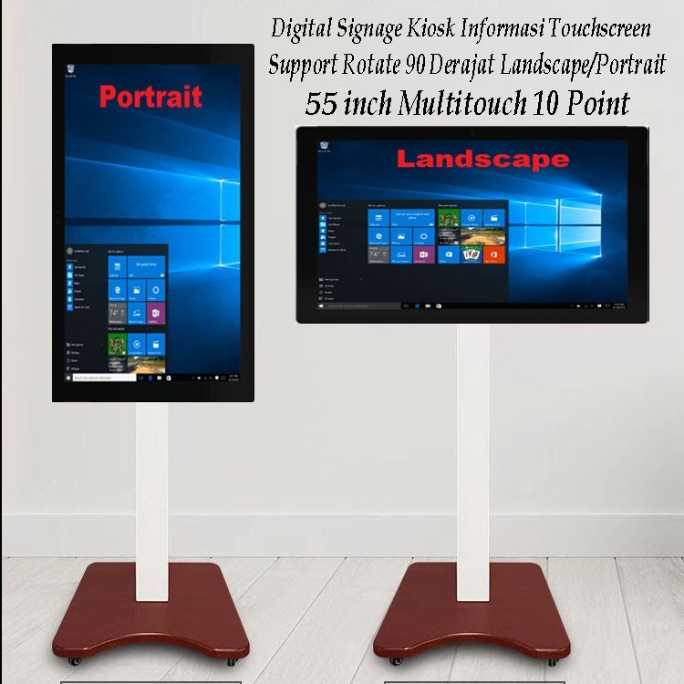 Jual Digital Signage Kios informasi 55 Inch Windows i7 Support Lanscape ...