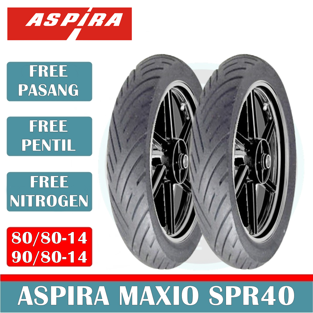 Jual Paket Ban Motor ASPIRA MAXIO SPR40TL 80/80-14 & 90/80-14 Tubeles ...