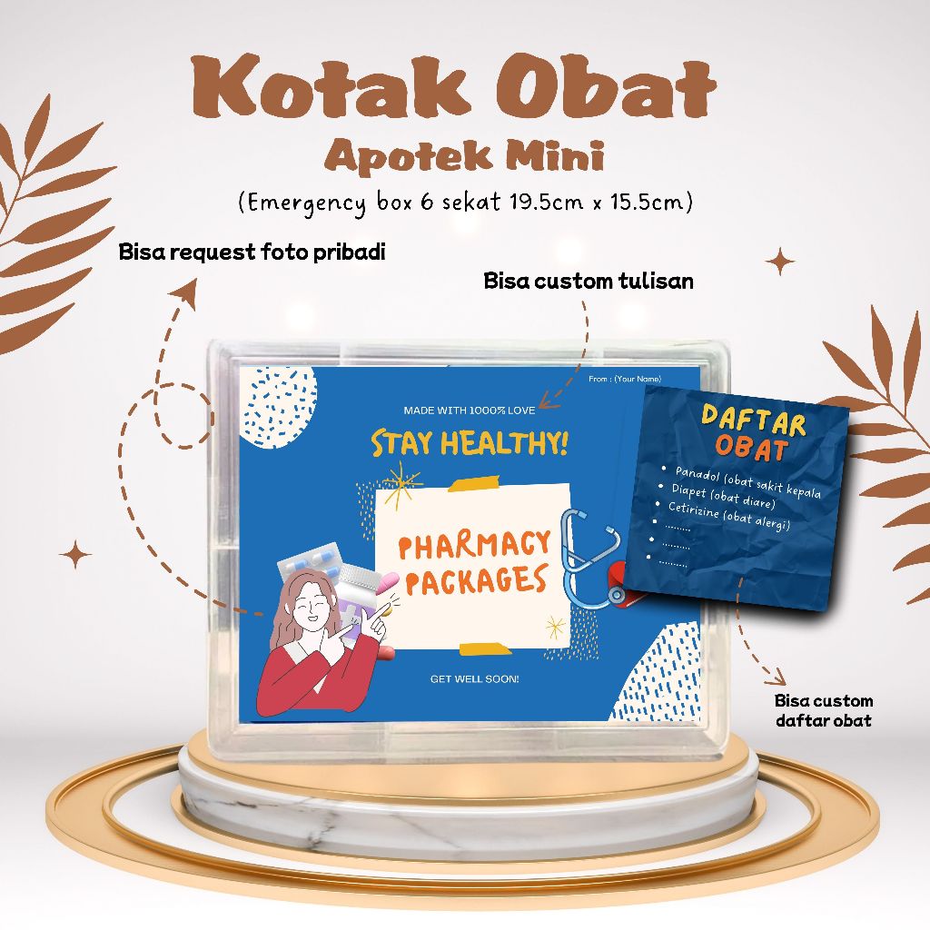 Jual Box Obat 6 sekat / Kotak Obat Apotek Mini / Apotek Mini Gift free ...