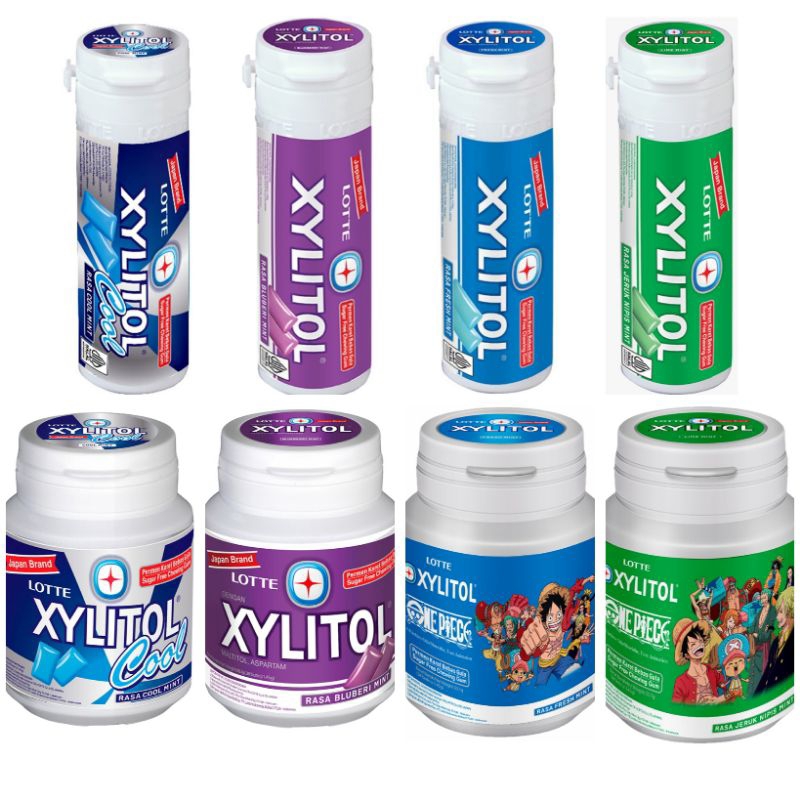 Jual Lotte Xylitol cool permen karet Fresh Mint Blueberry jeruk nipis ...