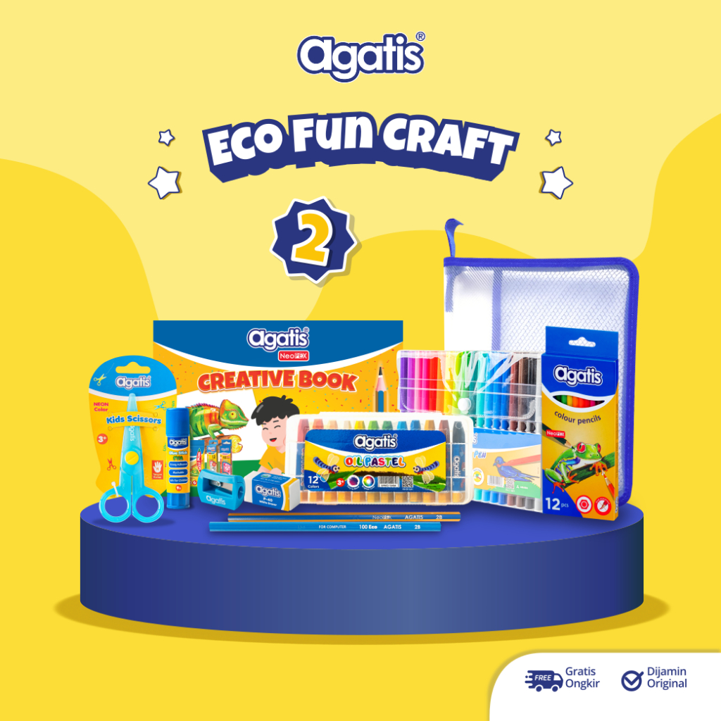 Jual Paket Alat Tulis/Paket Stationery/ Paket Mewarnai Eco Fun Craft 2 ...