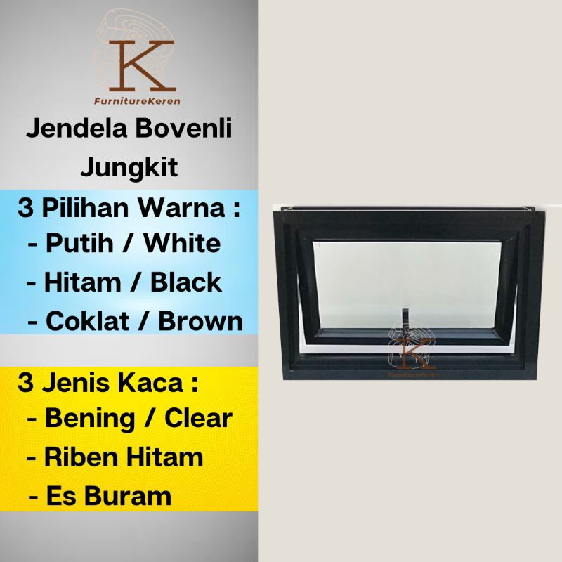 Jual Jendela Bovenli Aluminium 80 x 40 Jungkit / Jendela Boven Bouven ...