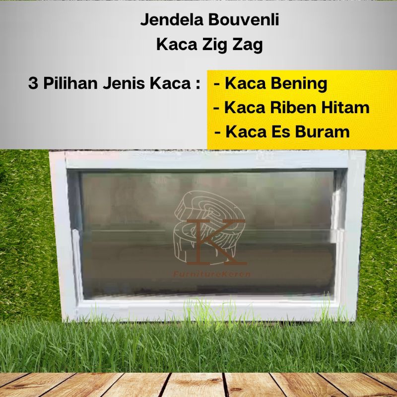 Jual Jendela Bovenli Kaca Zig Zag 60 x 40 / Jendela Boven Bouven ...