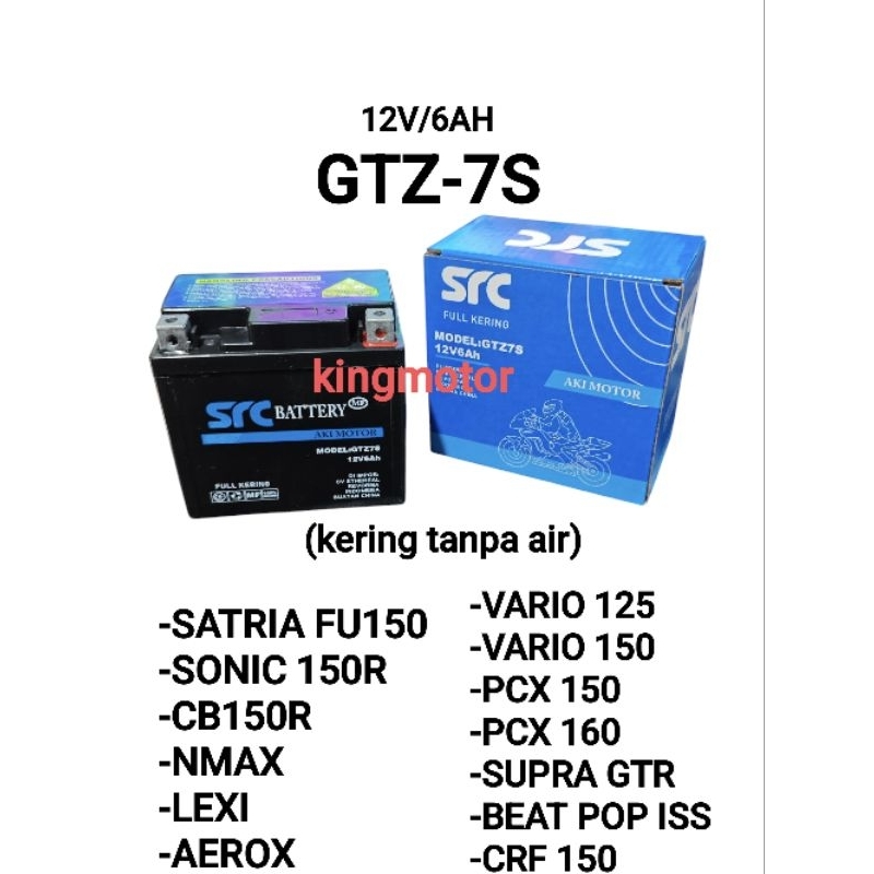Jual BATERAI BATERRY BATERE ACCU AKI GTZ7S SATRIA FU 150 SONIC 150R CBR ...