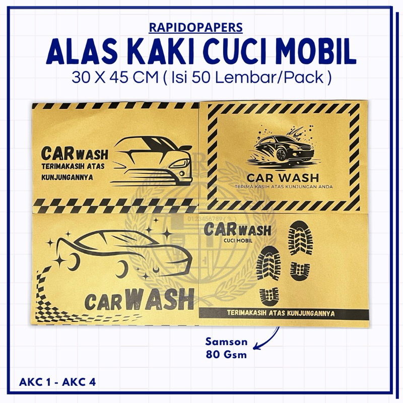 Jual [50 Lembar] Alas Kaki Cuci Mobil 30x45 cm / Kertas Cuci Mobil ...