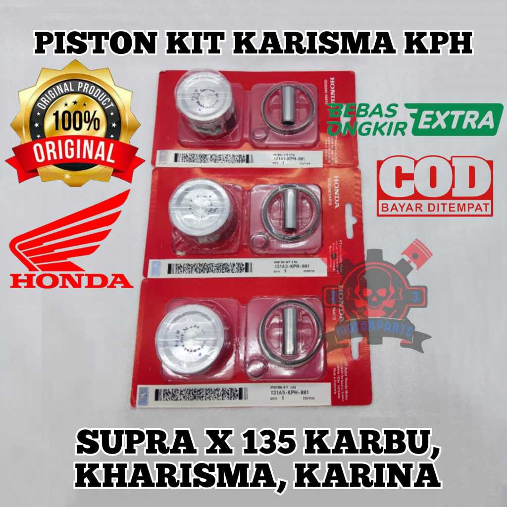 Jual PISTON KIT KARISMA KPH 0.50 SUPRA X 135 KARBU KARISMA KARINA ...