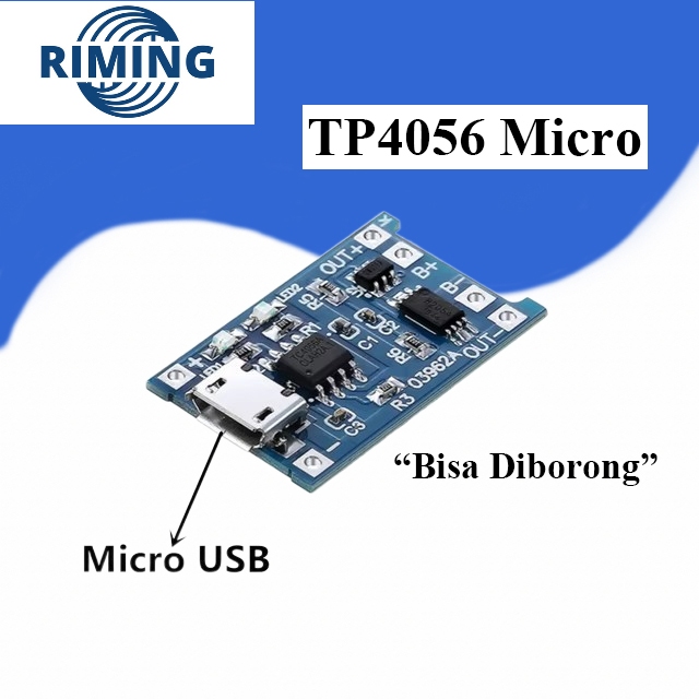 Jual TP4056 Micro Protection USB Charging Module 18650 Lithium Battery ...