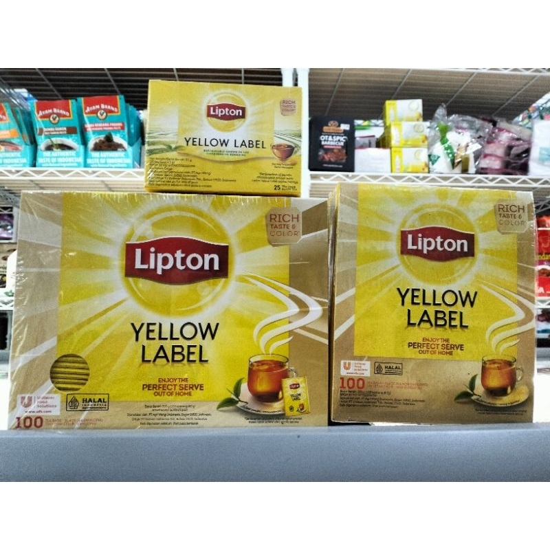 Jual Lipton Yellow Label Black Tea Bag Teh Hitam Celup Lokal HALAL ...