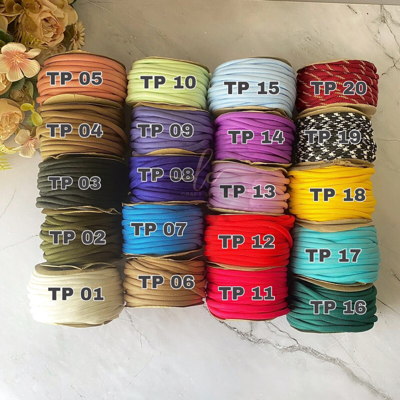Jual (READY) Tali Paracord 4mm/Tali Paracord Polos 4mmTali Bahan DIY ...