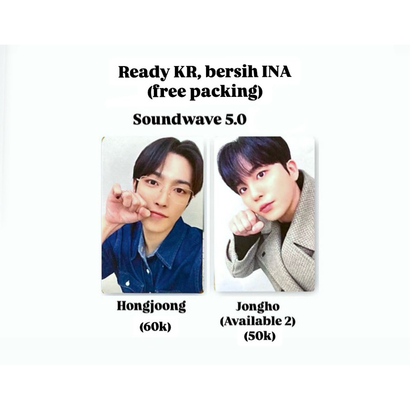 Jual ATEEZ Hongjoong Jongho golden hour pt 2 soundwave pob pc photocard ...