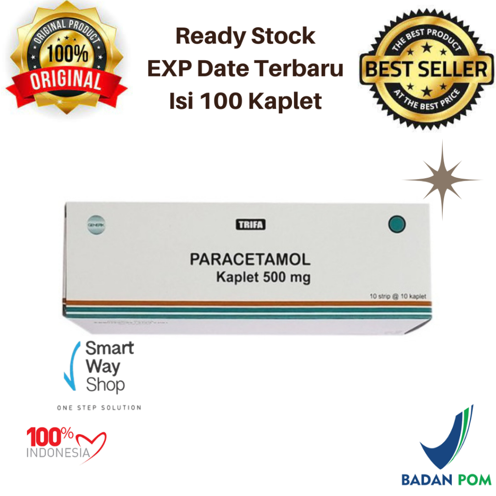 Jual PARACETAMOL TRIFA 500 MG BOX 100 KAPLET ORI BPOM | Shopee Indonesia