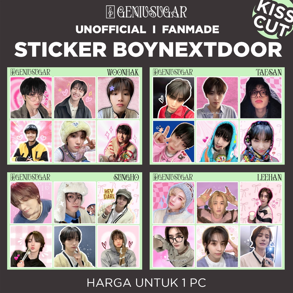 Jual [PERSEGI BOYNEXTDOOR] STICKER KISS CUT SELKOR DECO KPOP | Shopee ...