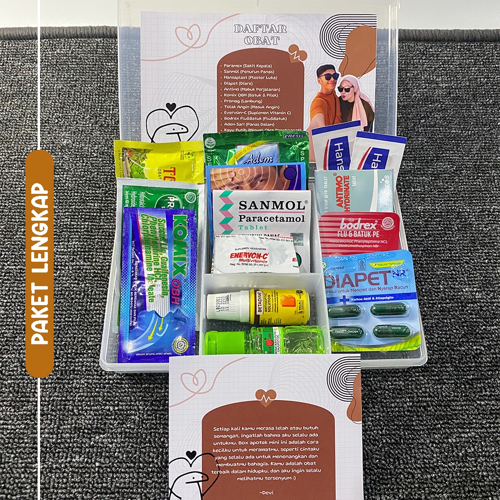 Jual Apotek Mini Gift Custom Foto Untuk Pasangan Paket lengkap Obat dan ...