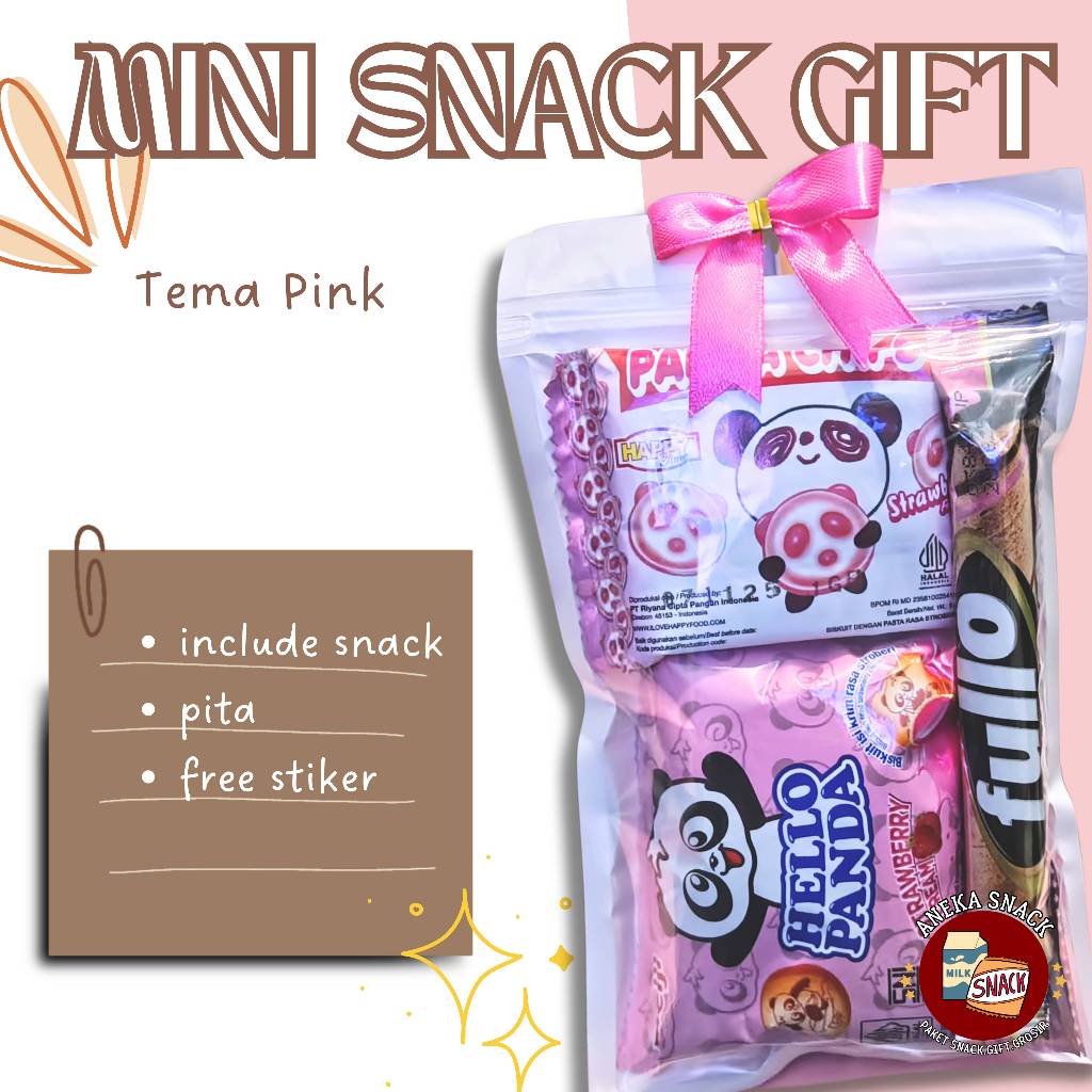 Jual Ready Stok - Mini Gift Snack Tema Pink / Mini Gift / Hampers Snack ...